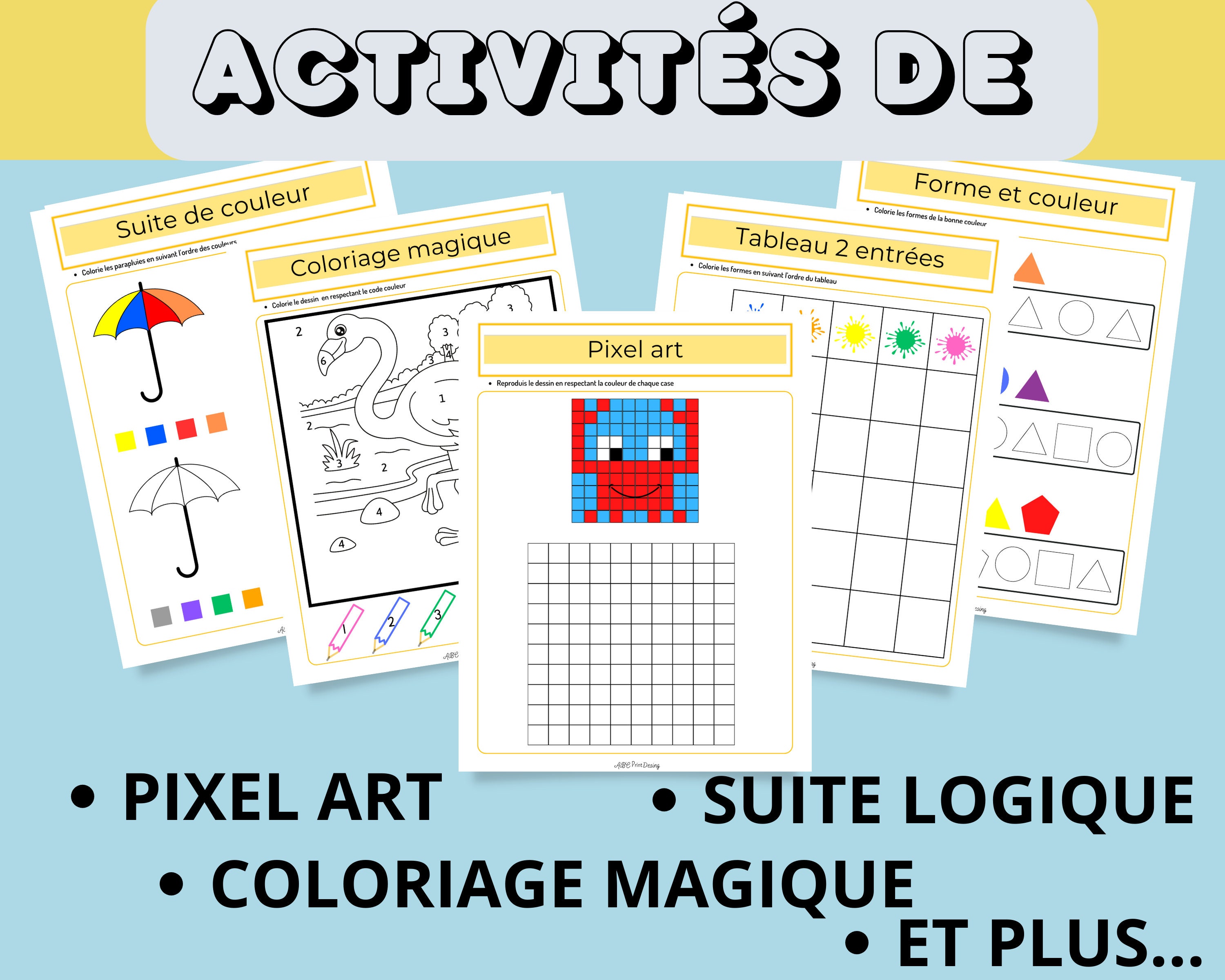 Printable Kids Activity Book, Learn Colors, Colors in French, Preschool ...
