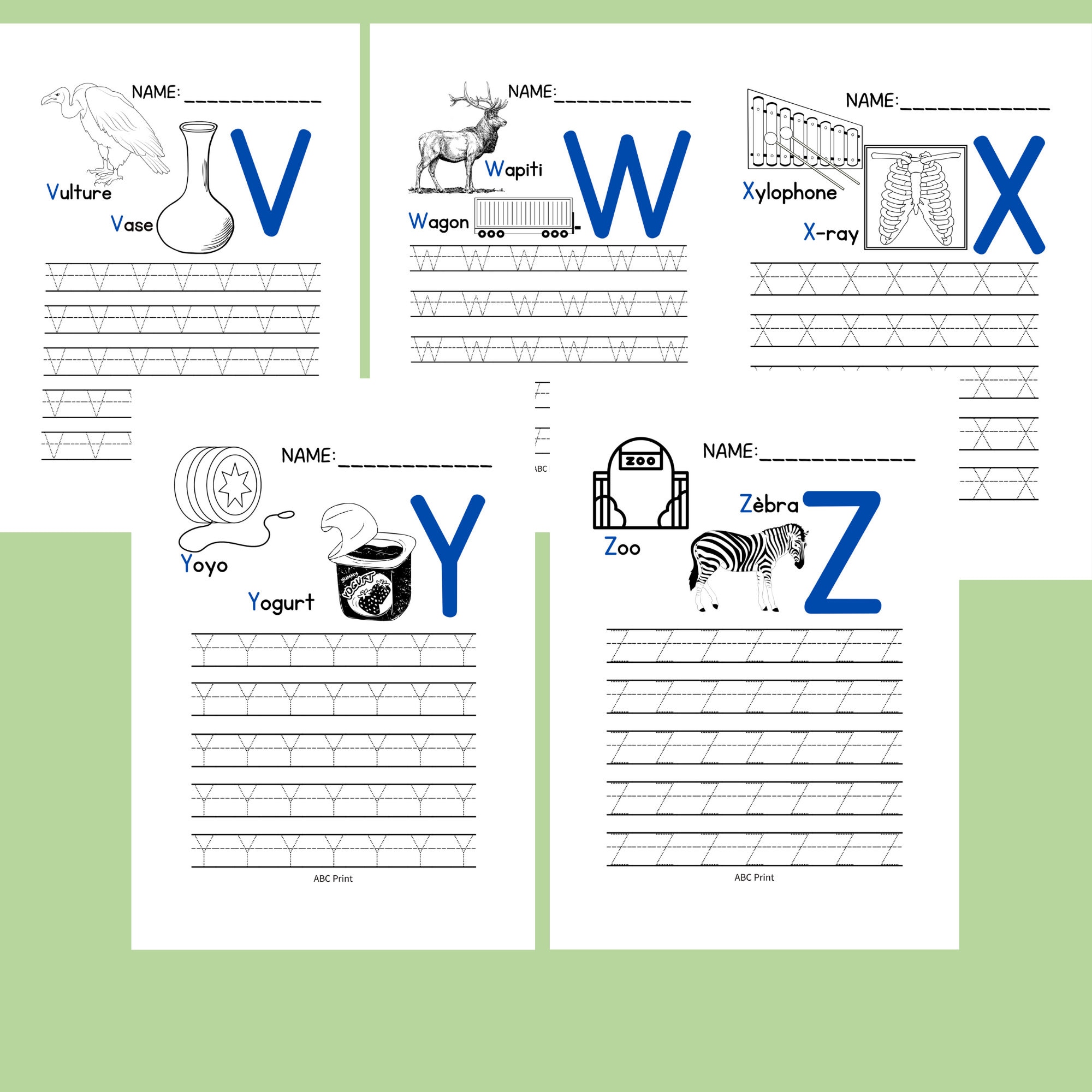 Printable Alphabet, Traceable Alphabet, Capital Letters, Learn English ...