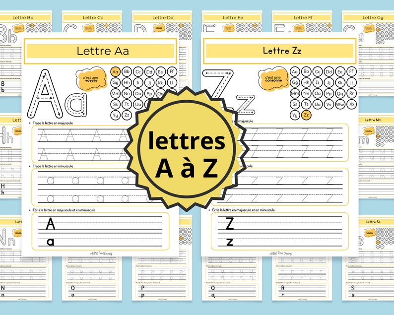 Printable Kids Activity Book, Learn Alphabet Letters, Lowercase and ...