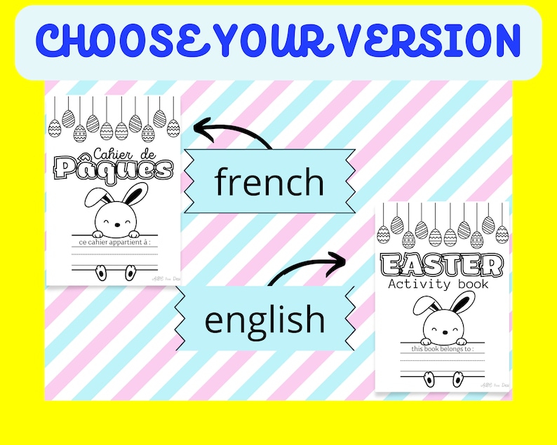 Printable Kids Activity Book, Easter, Coloring Page, Worksheet, Games ...