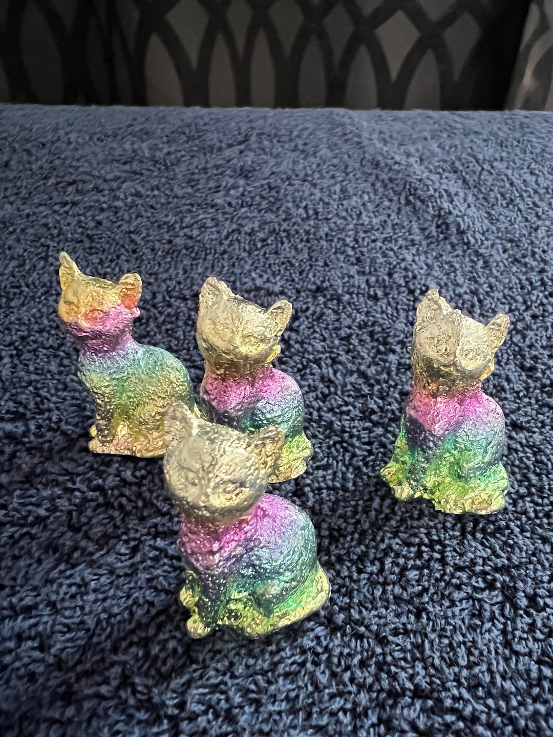 Rainbow Mini Cat Bismuth Sculpture Made by the Bismuth Smith - Etsy