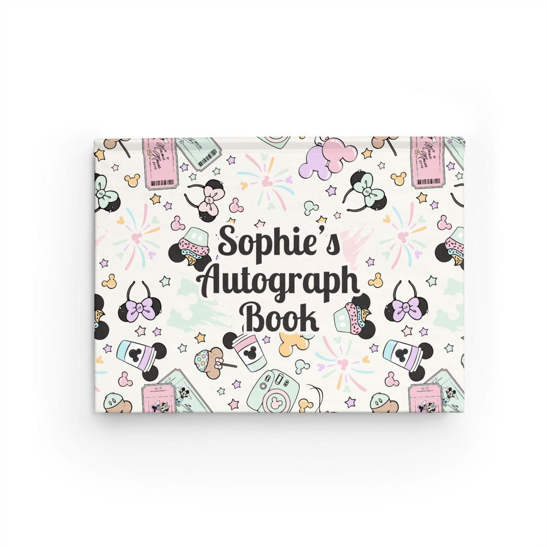 Personalized Disney Autograph Book - Character Signature Notebook, Park ...