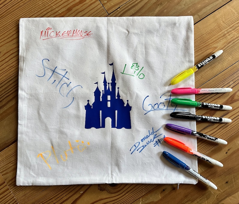 Disney Autograph Pillow Cover - Character Signature Display, Custom ...