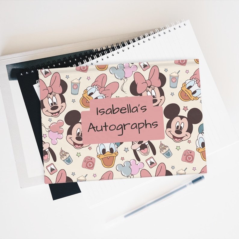 Personalized Disney Autograph Book - Character Signature Notebook, Park ...