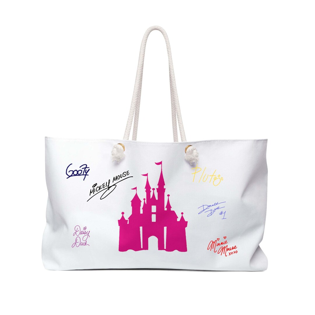 Oversized Autograph Weekender Bag - Disney Parks Travel Tote, Character ...