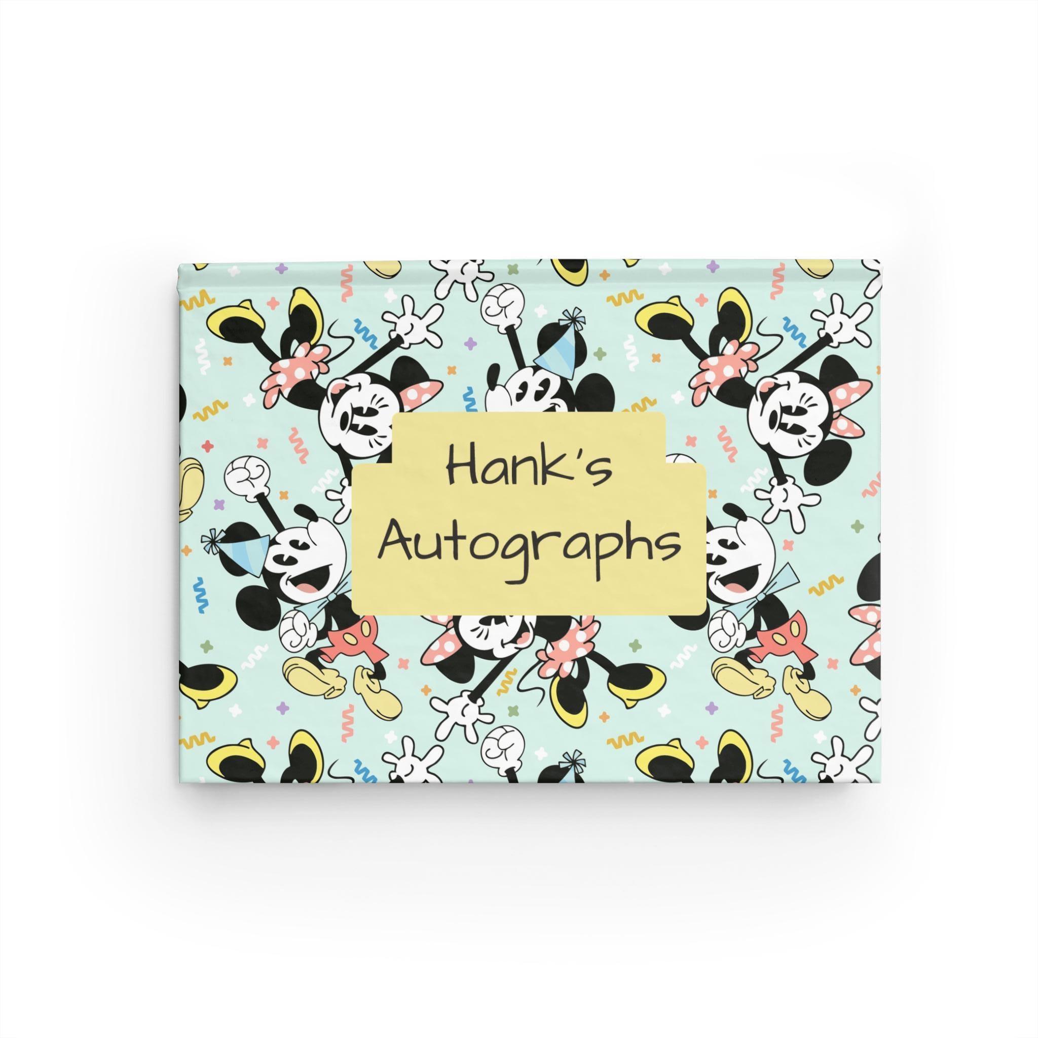 Personalized Disney Autograph Book - Character Signature Notebook, Park ...