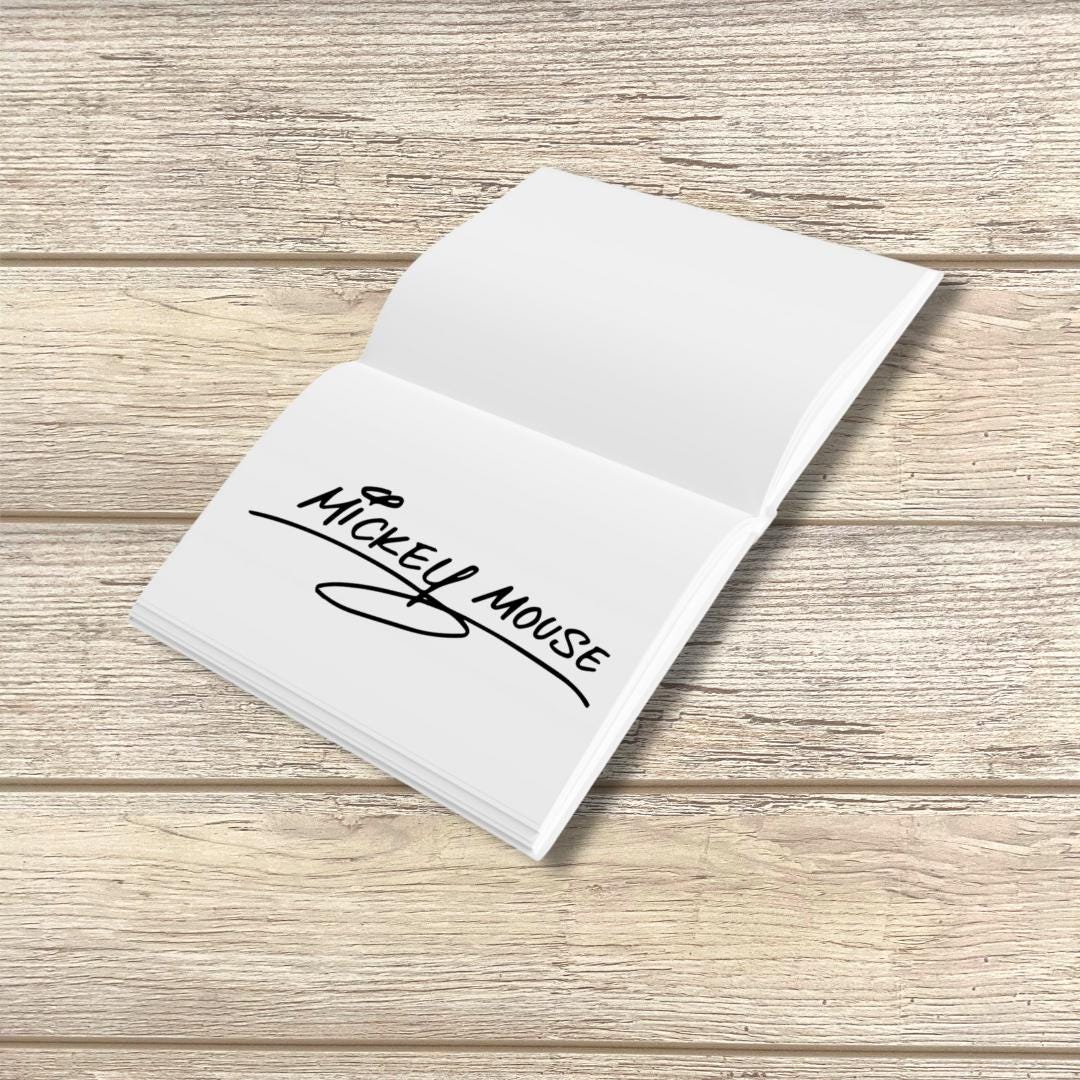 Personalized Disney Autograph Book - Character Signature Notebook, Park ...