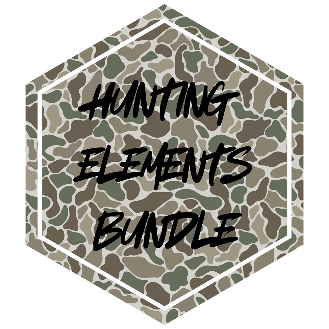 Hunting Old School Retro Camo Elements Bundle PNG - Etsy