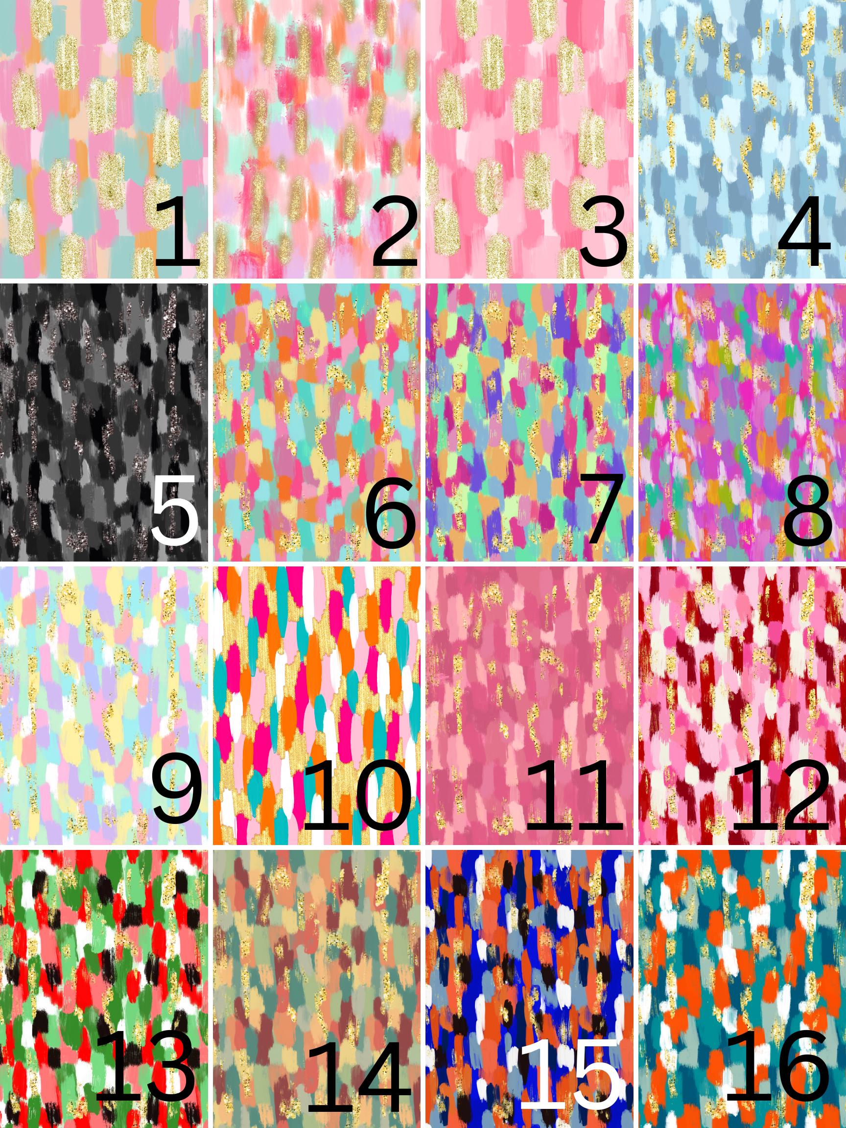 Custom Preppy Brush Stroke Scalloped Monogram Choose Your Pattern - Etsy