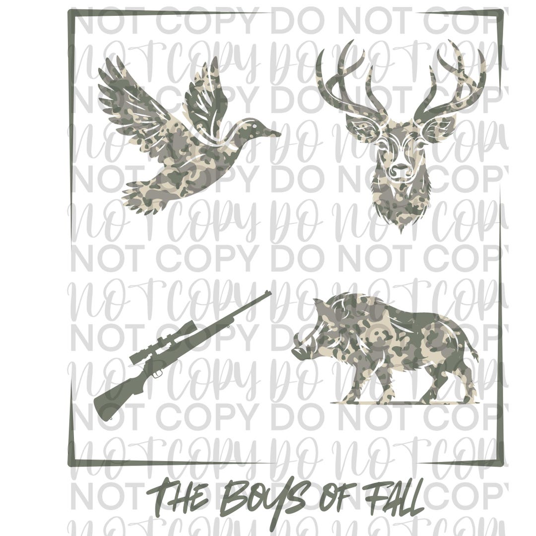 The Boys of Fall Hunting PNG Deer Duck Hog Rifle Hunting Camo Retro - Etsy