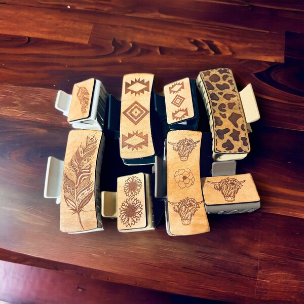 Western Tooled Claw Clip - Etsy