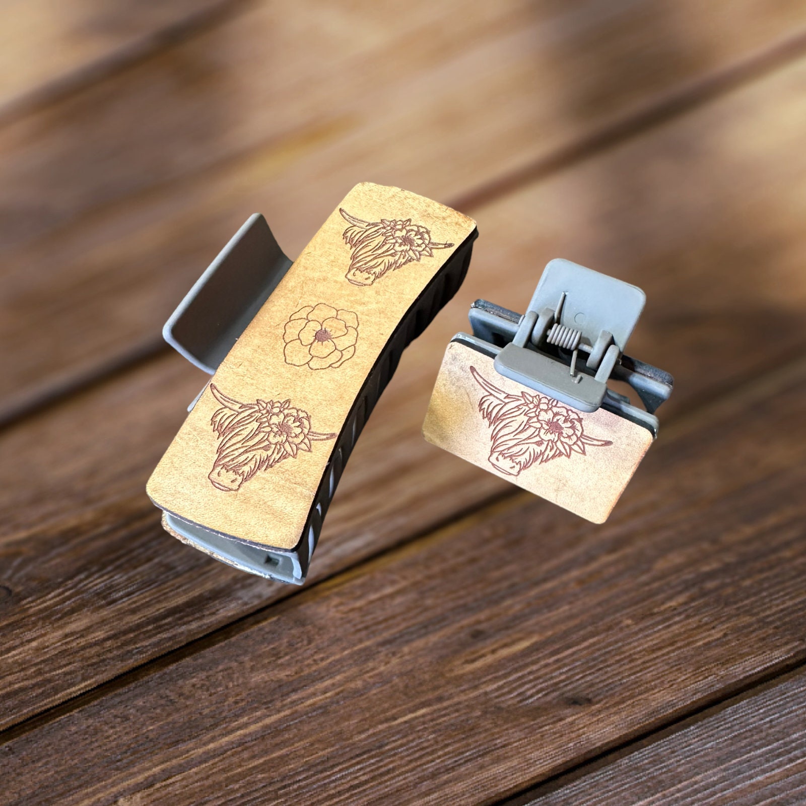 Western Leather Claw Clip - Etsy