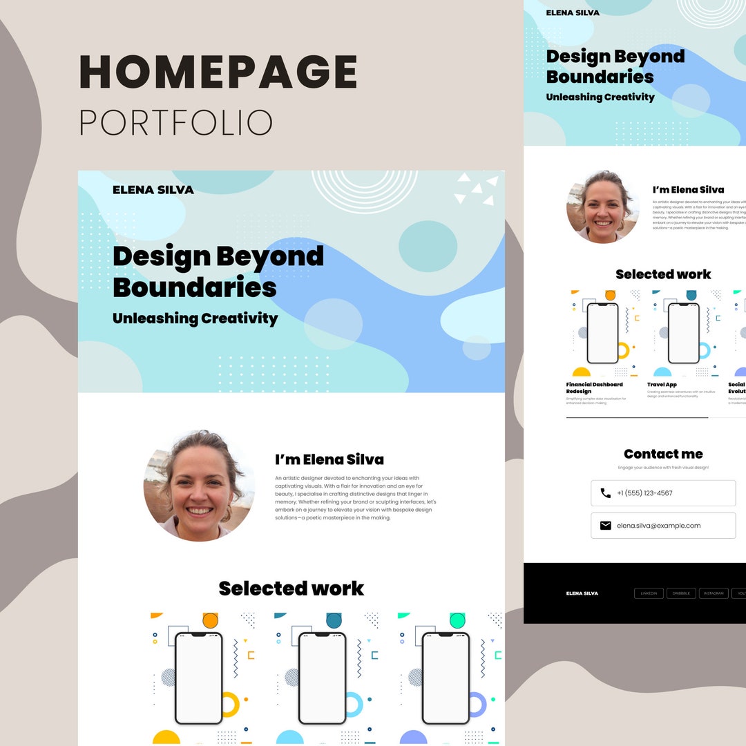 HTML Portfolio Template - Etsy