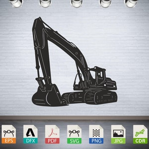 Excavator Heavy Svg, Excavator Construction Equipment Dxf, Download ...