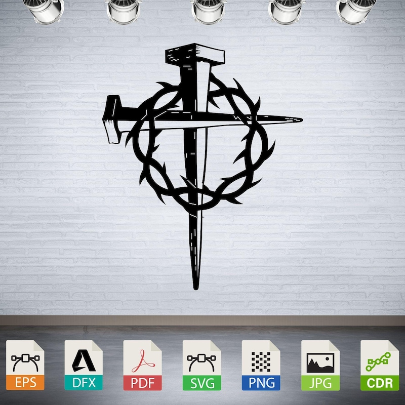 3 Nails Cross Svg - Etsy