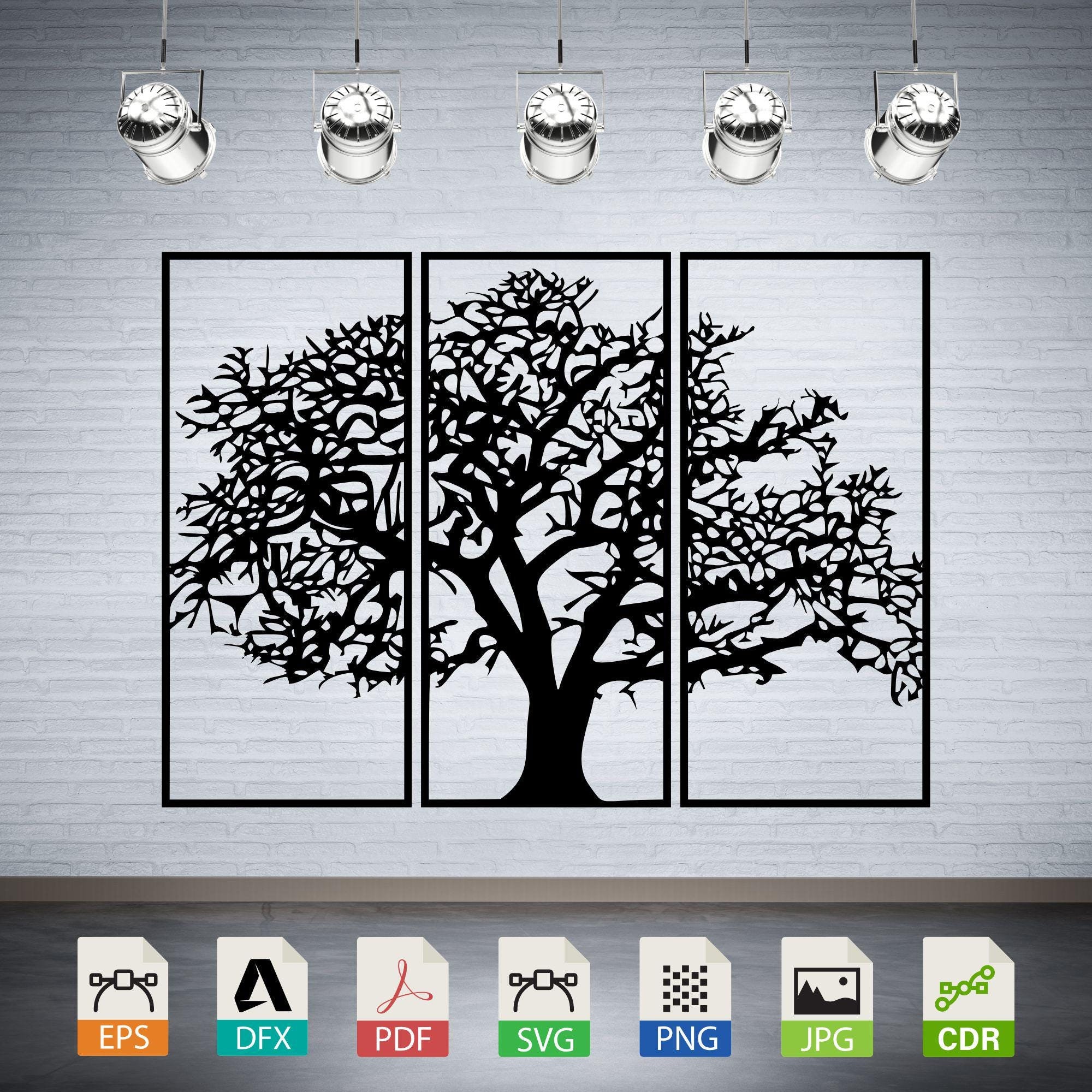 Tree Part of Three Svg, Tree of Life Dxf, Download Digital Vector Files ...