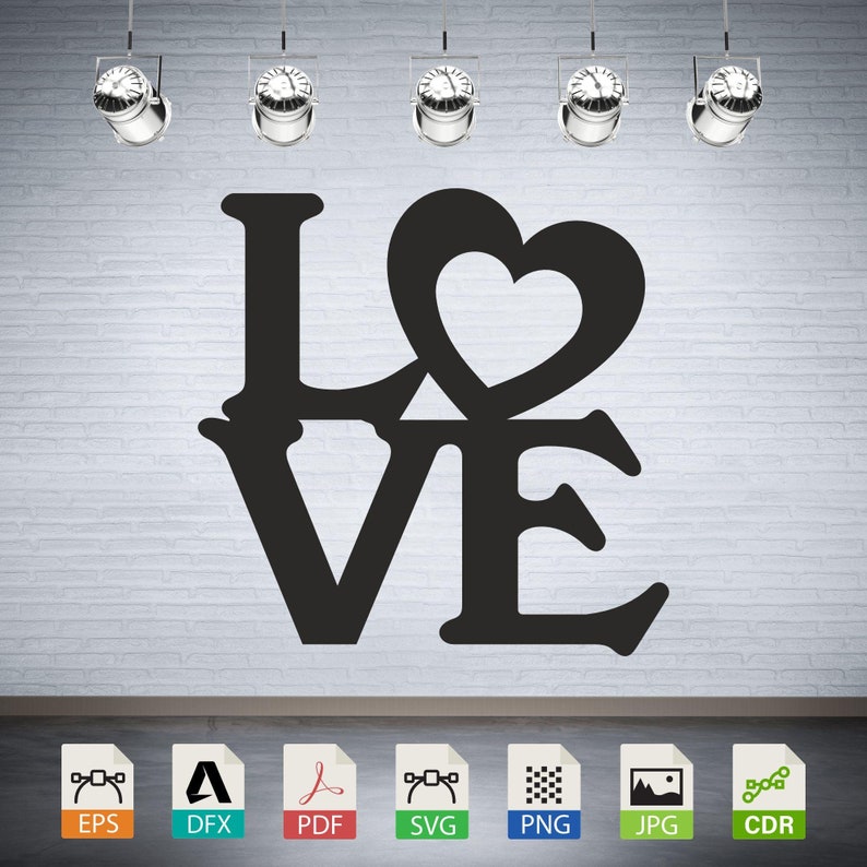 Love Symbol SVG: Valentine's Day Laser Cut Files (digital Download) - Etsy