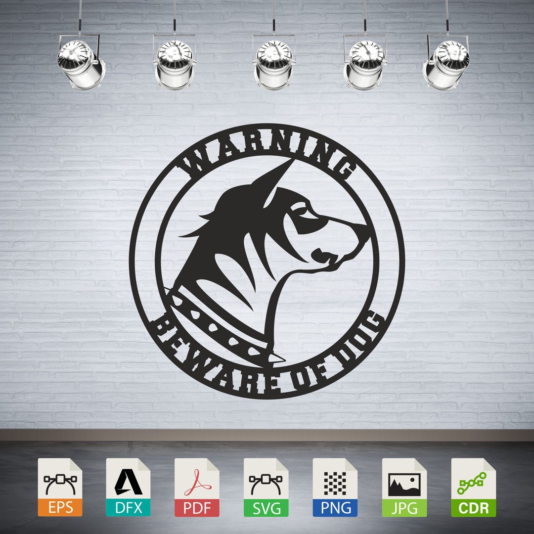 Beware of Dog Sign Svg, Download Digital Vector Files for Instant Use ...