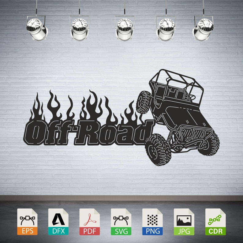 Off-road Sign Svg, Offroad Car Wall Decor Dxf, Download Digital Vector ...