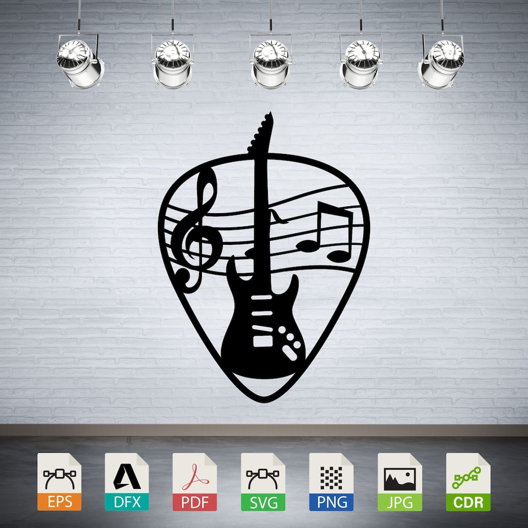 Guitar Song Svg, Music Instrument Dxf,download Digital Vector Files for ...