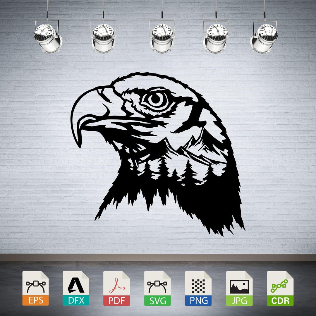 Eagle Head Svg, Eagle Scene Dxf, Download Digital Vector Files for ...