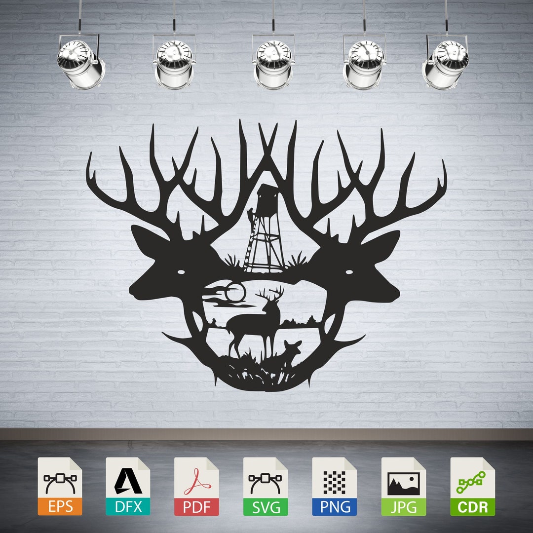 Deer Svg, Hunting DXF, Download Digital Vector Files for Instant Use in ...
