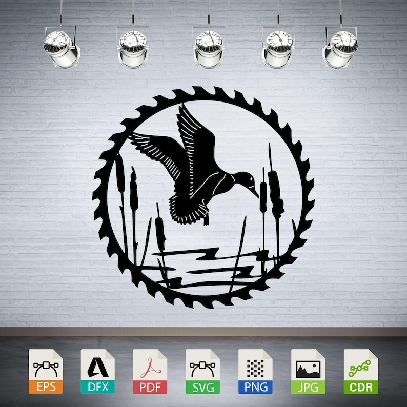 Saw Blade Duck Svg, Duck Flying Hunting Dxf, Download Digital Vector ...
