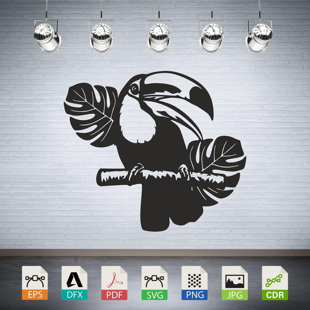 Toucan Bird Svg, Toucan Silhouette Dxf, Download Digital Vector Files ...