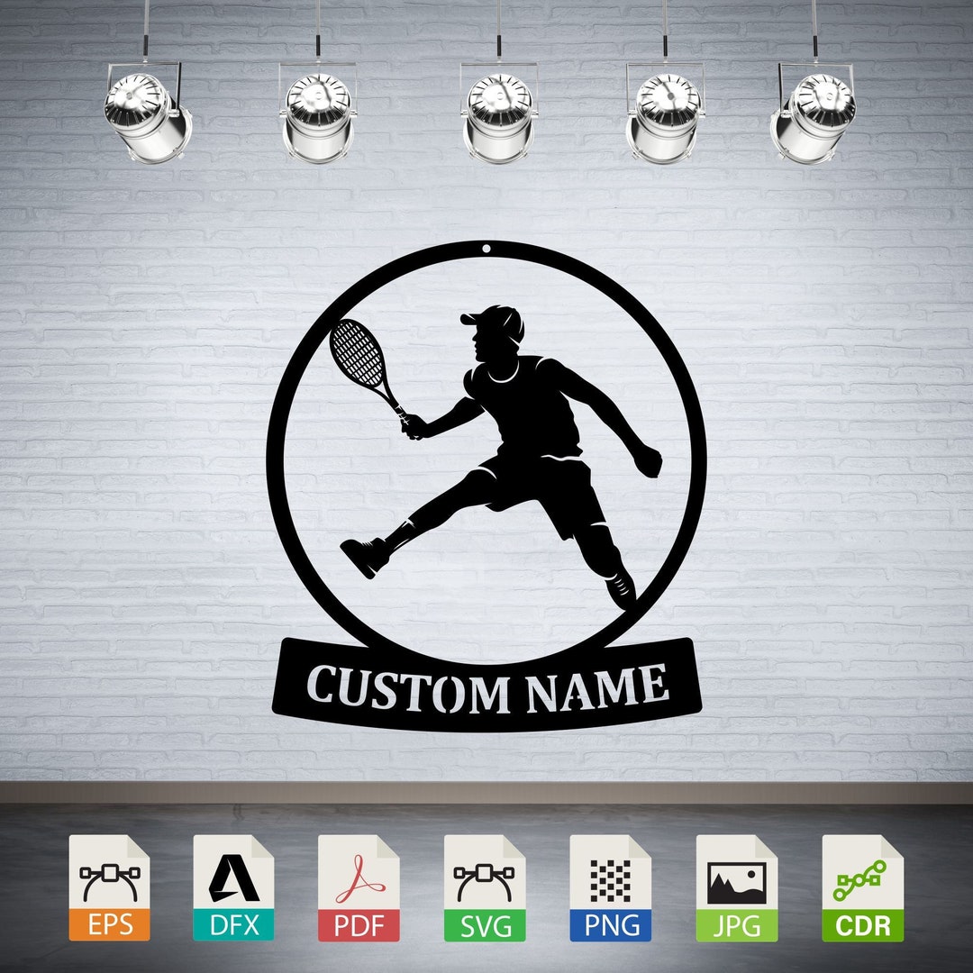 Tennis Player Sign, Download Digital Vector Files for Instant Use in ...