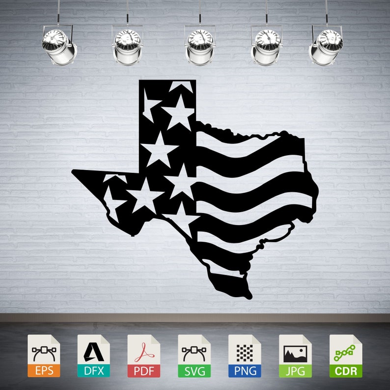 Texas Map Flag, Texas State Map, Download Digital Vector Files for Instant Use in Laser Cutting ...