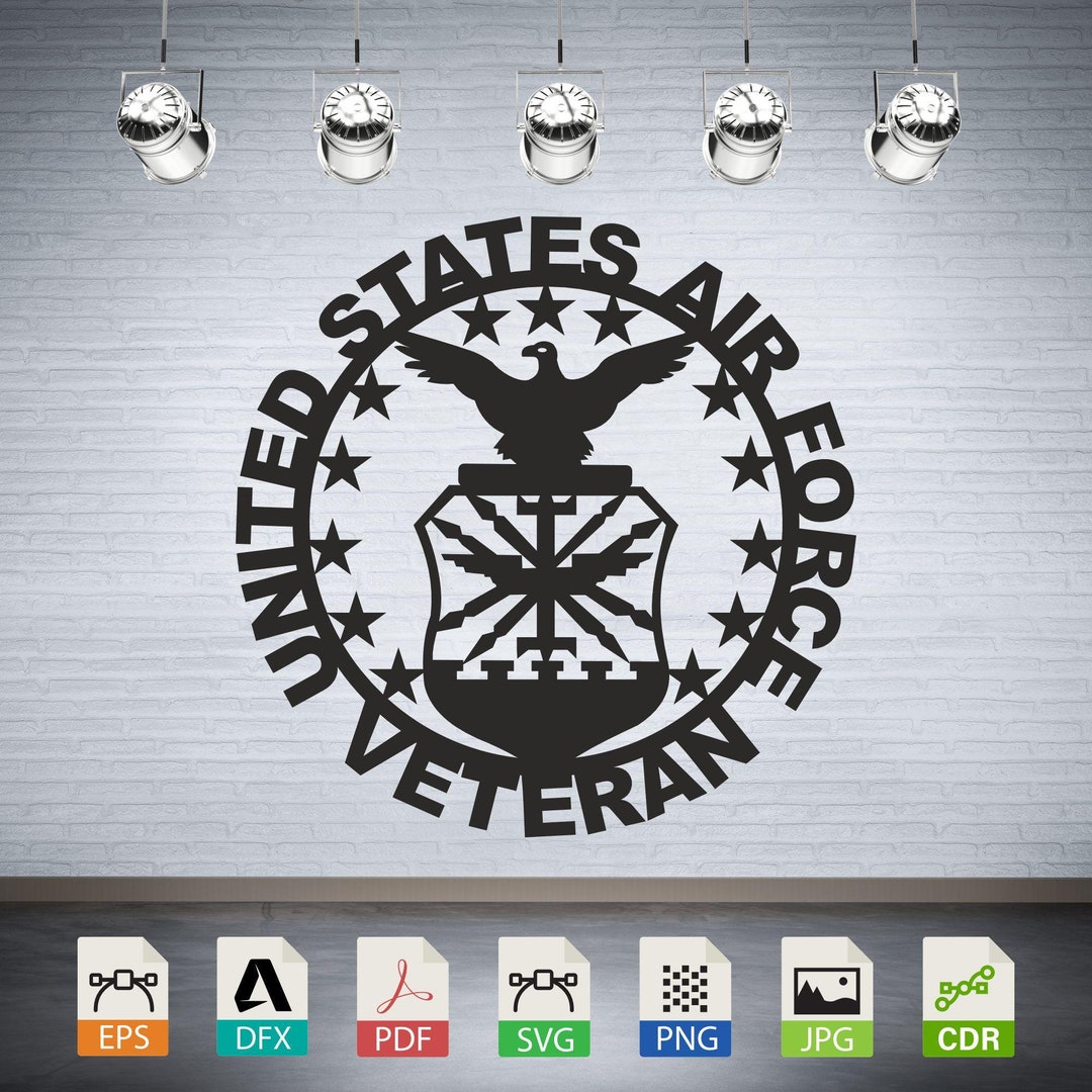 US Air Force Veteran SVG, Military Sign, Download Digital Vector Files ...