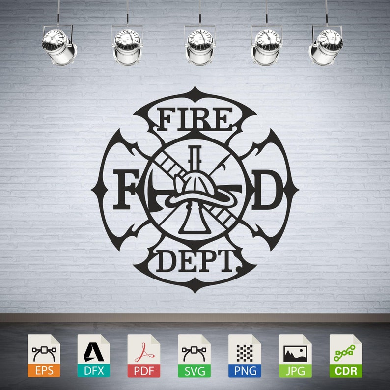 Fire Department Svg, Fire Dept Symbol Dxf, Download Digital Vector ...
