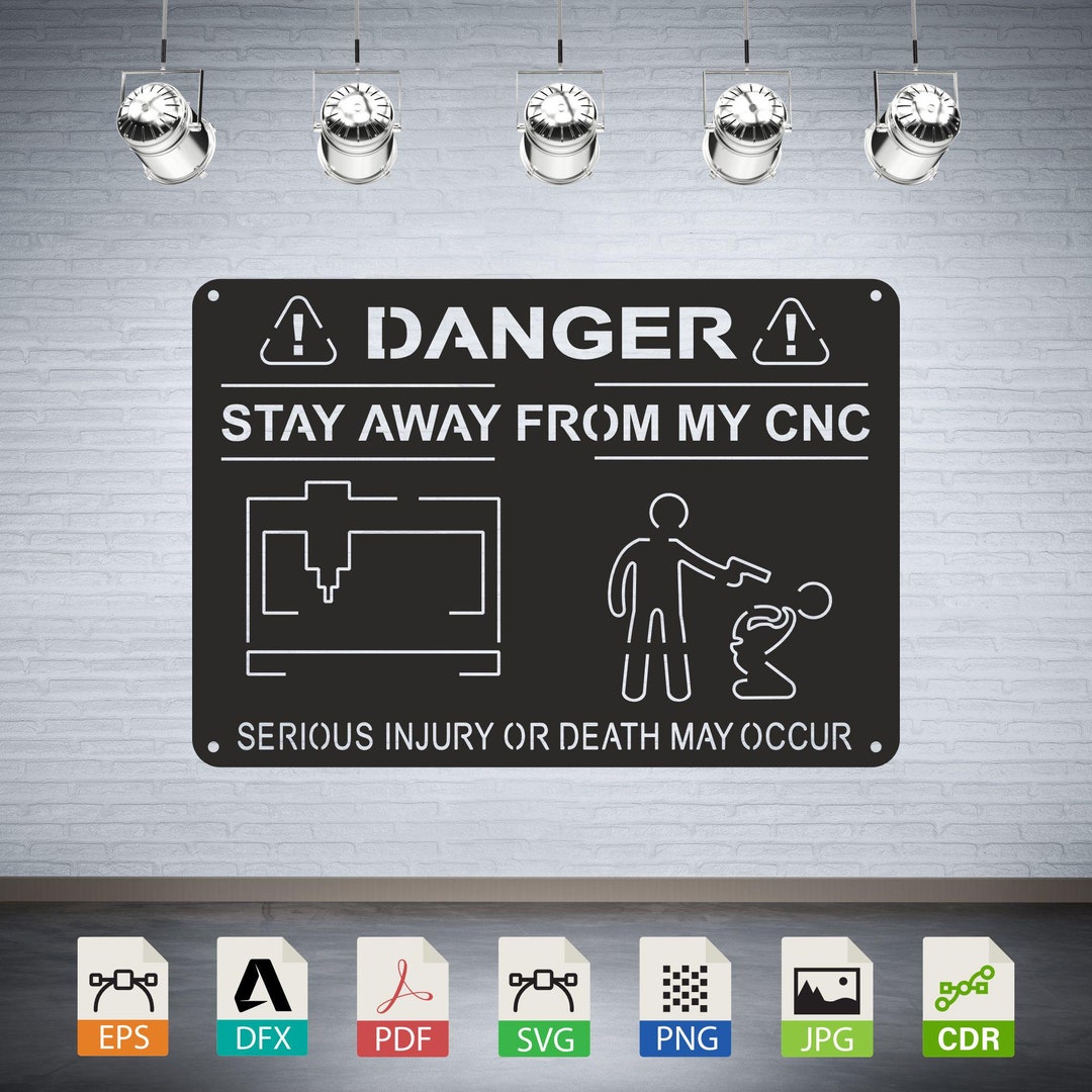 Stay Away Danger Svg, Danger Sign Dxf, Download Digital Vector Files ...