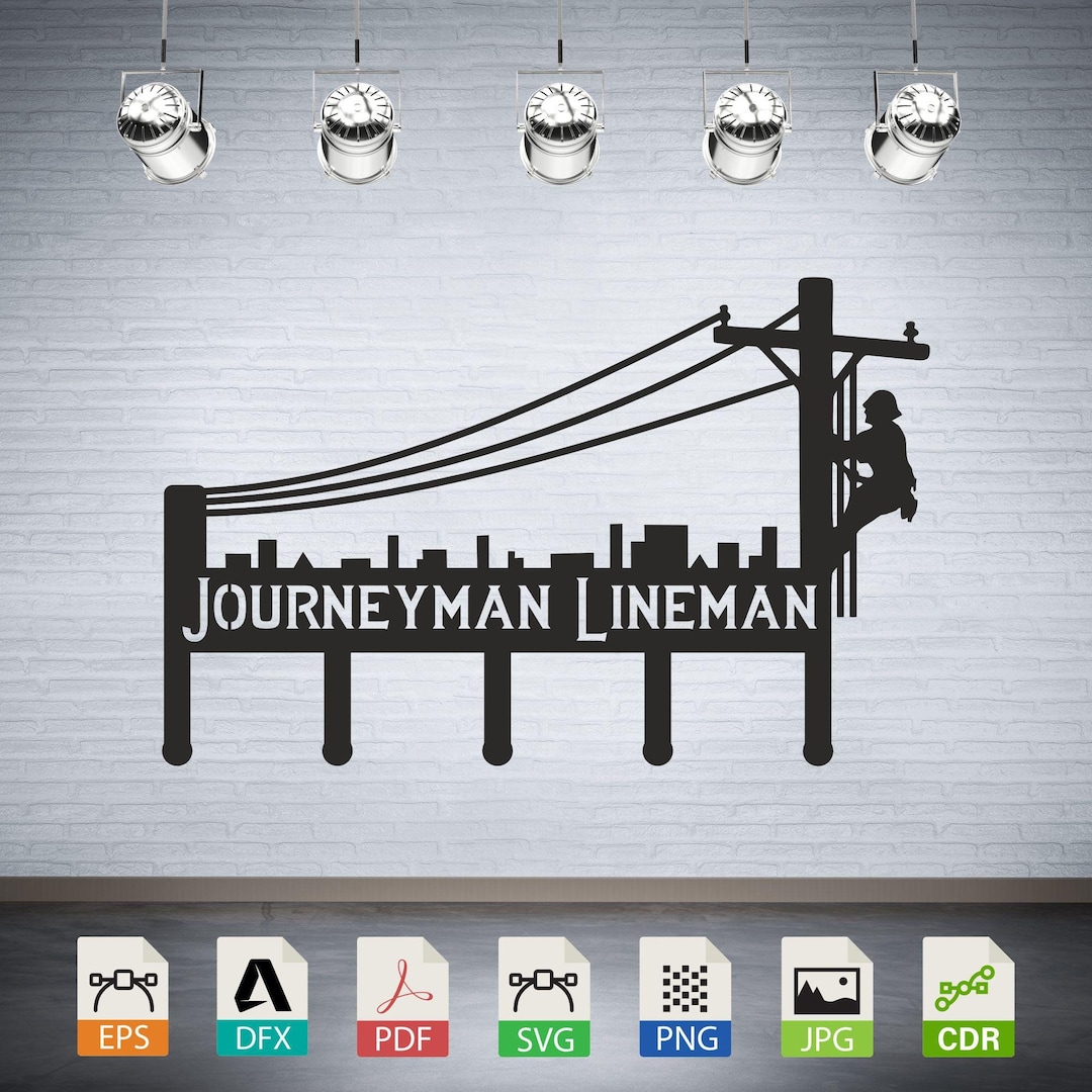 Electrical Lineman Svg, Power Lineman Dxf, Download Digital Vector ...