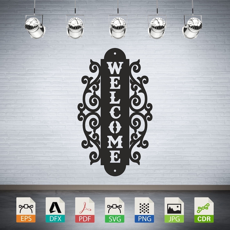 Welcome Sign Svg, Home Welcome Dxf, Download Digital Vector Files for ...