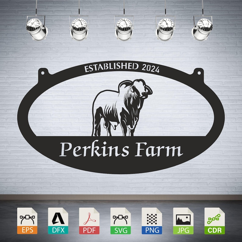 Brahman Cow SVG: Cattle DXF Vector Files for CNC Laser Cutting (digital ...