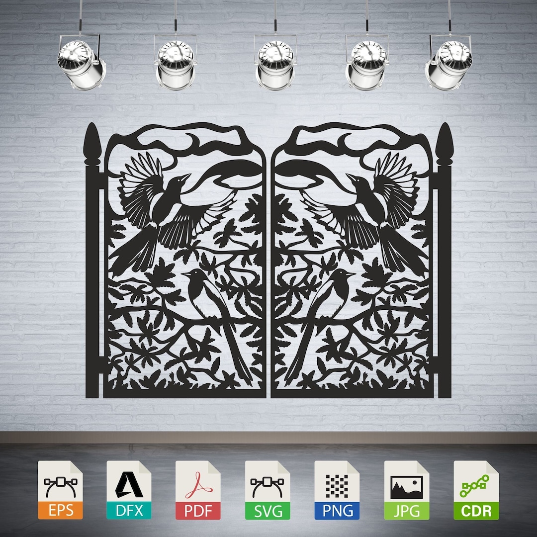 Bird Gate SVG DXF: Laser Cut CNC Vector Files - Etsy