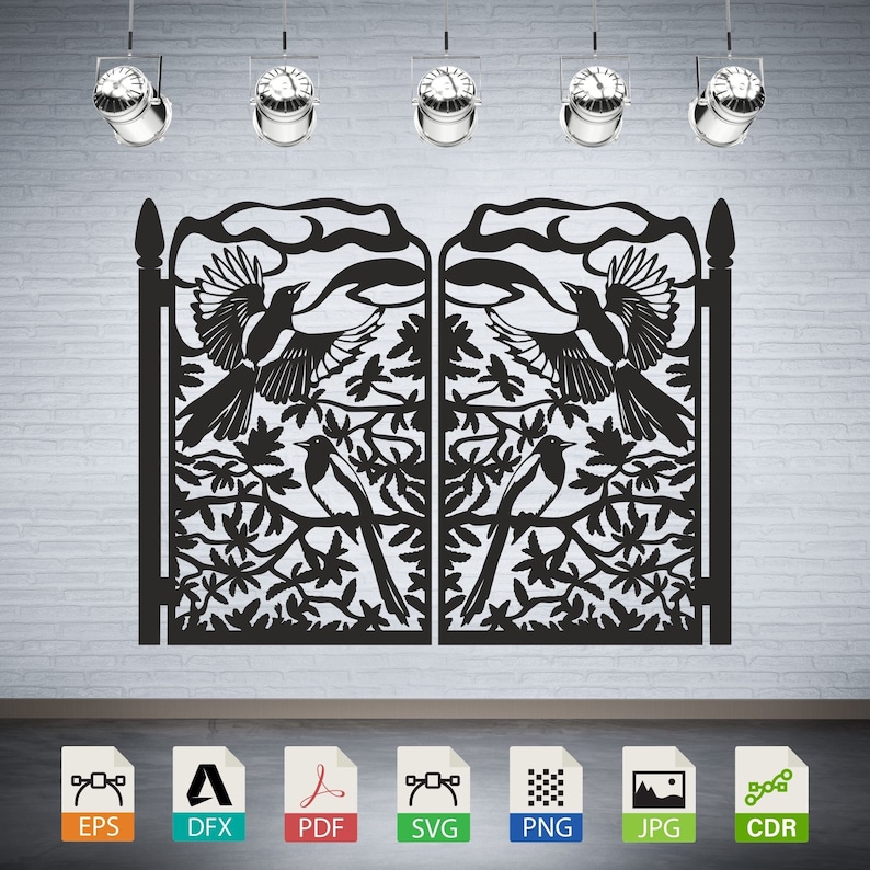 Bird Gate SVG DXF: Laser Cut CNC Vector Files - Etsy