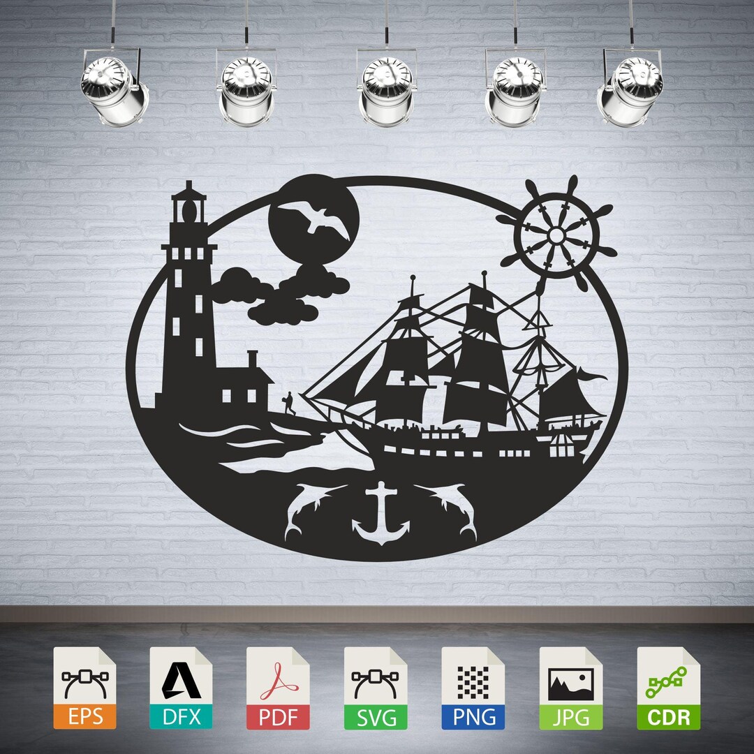 Ship Boat Sign SVG: Laser Cut CNC Vector Files (digital Download) - Etsy