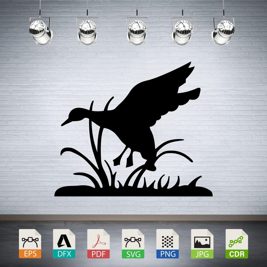 Duck in Flight Svg, Duck Hunting Dxf, Download Digital Vector Files for ...