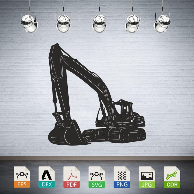 Excavator Heavy Svg, Excavator Construction Equipment Dxf, Download ...