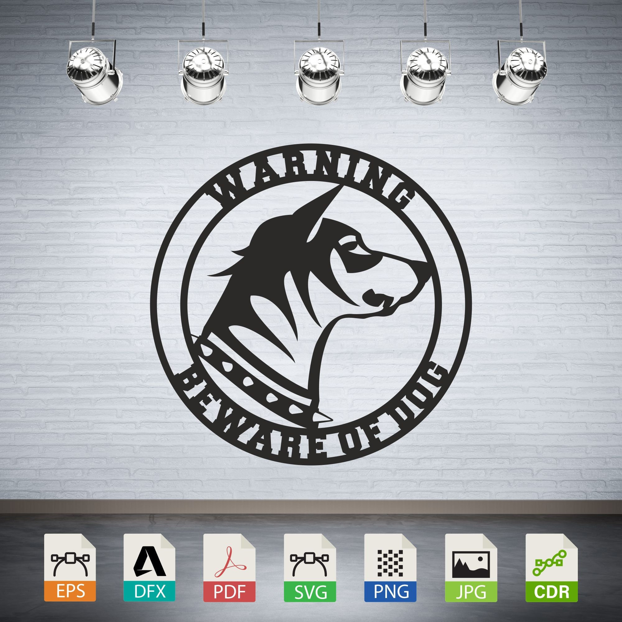 Beware of Dog Sign SVG: Laser Cut CNC Vector Files (digital Download ...