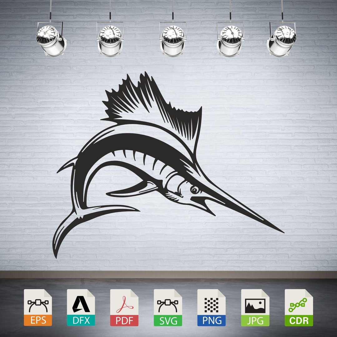 Marlin Fish SVG DXF: Laser Cut CNC Vector Files (digital Download) - Etsy