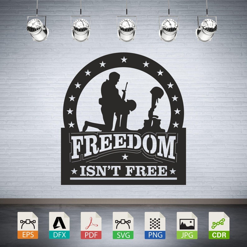 Freedom is Not Free Svg, USA Freedom Dxf, Download Digital Vector Files ...