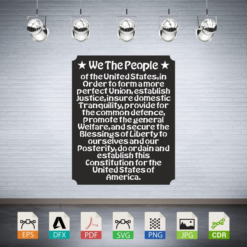 Us Constitution Svg, Preamble to the US Constitution Dxf, Download ...