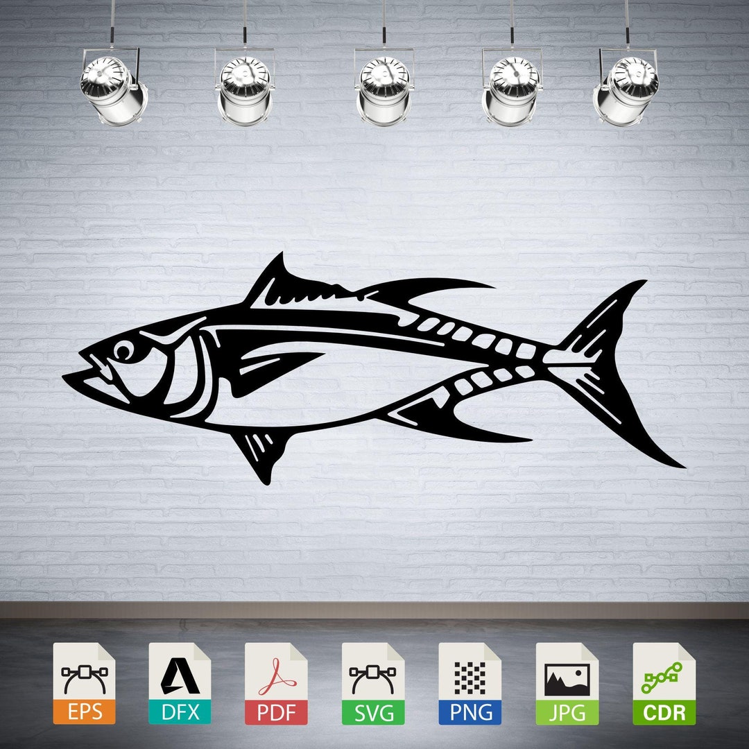 Tuna Fish SVG DXF: Laser Cut CNC Vector Files (digital Download) - Etsy