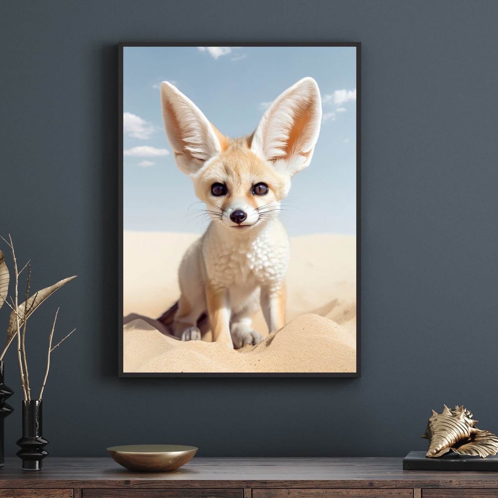 Young Fennec Fox Poster | Sahara in Algeria Print | Animal Portrait - Etsy