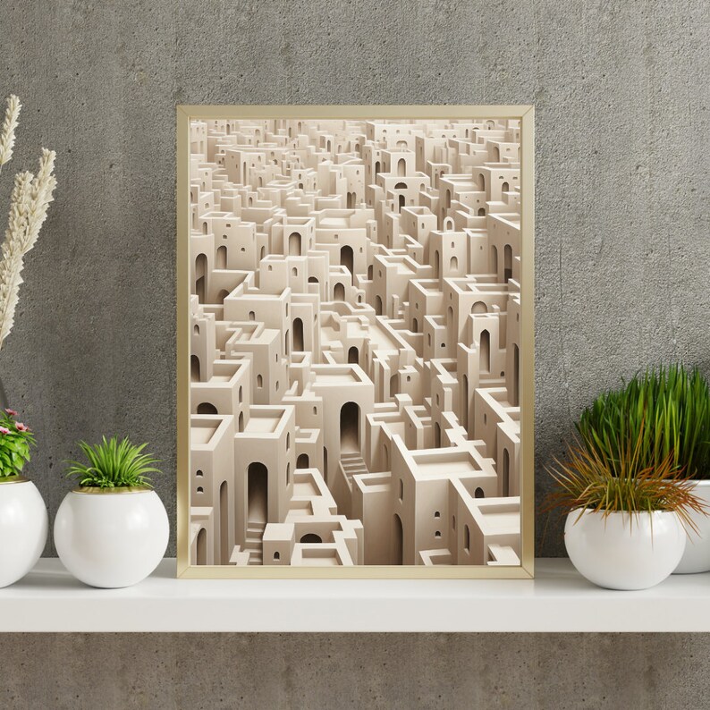 Poster Art in the Style of Escher Art Poster Download Poster and Prints ...