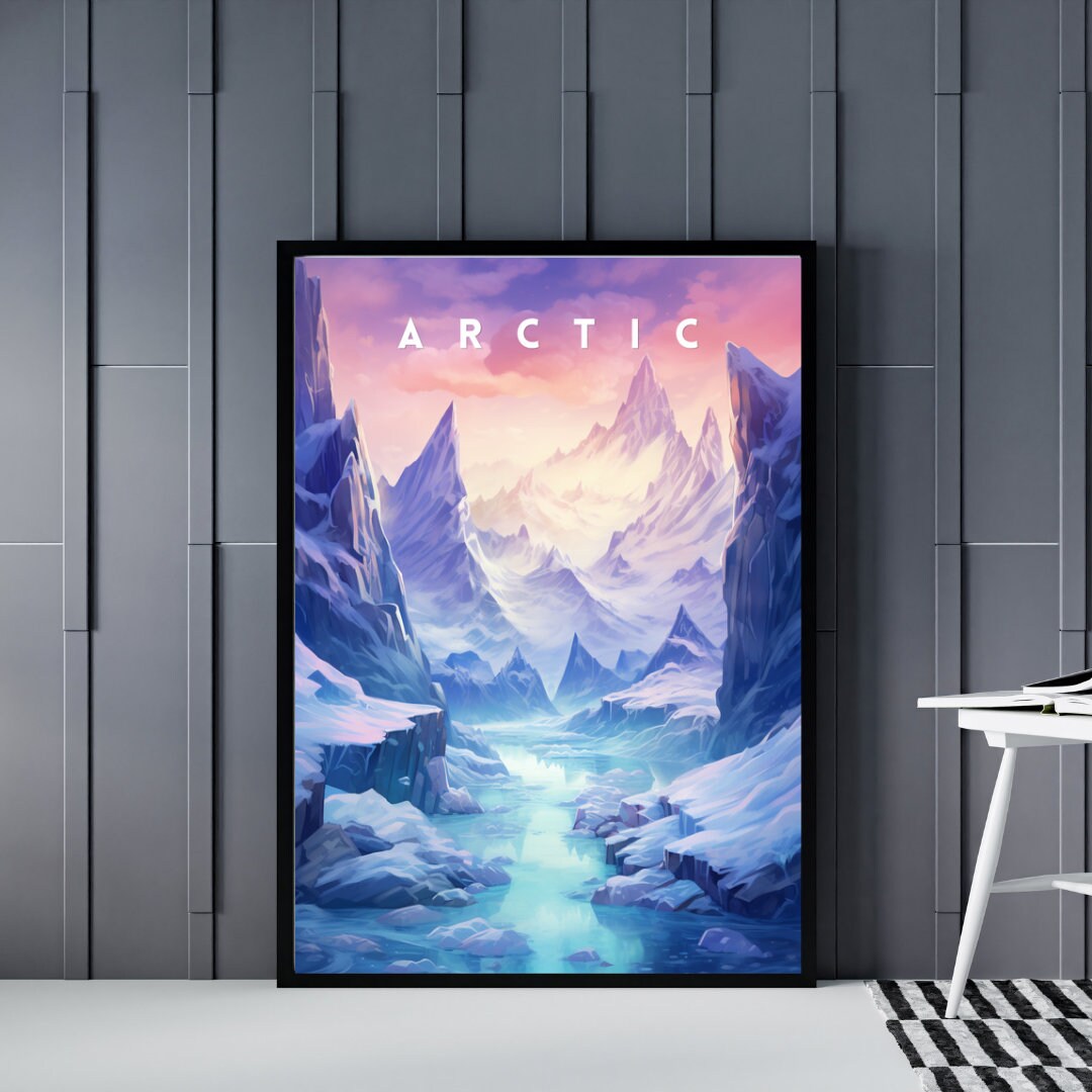 North Pole ARCTIC Travel Poster | Home Decor | Birthday Gift Ideas - Etsy