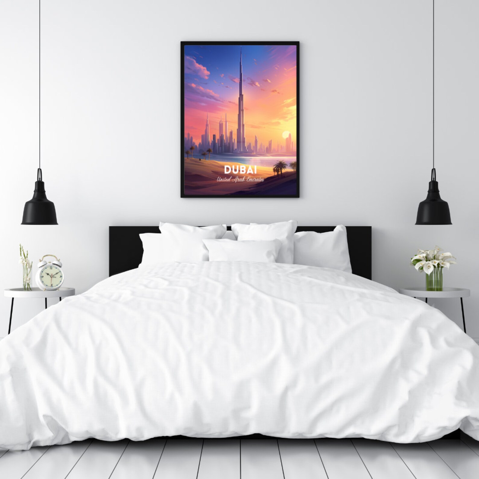 Gift of Luxury: Dubai Sunset Wall Poster Download - Etsy